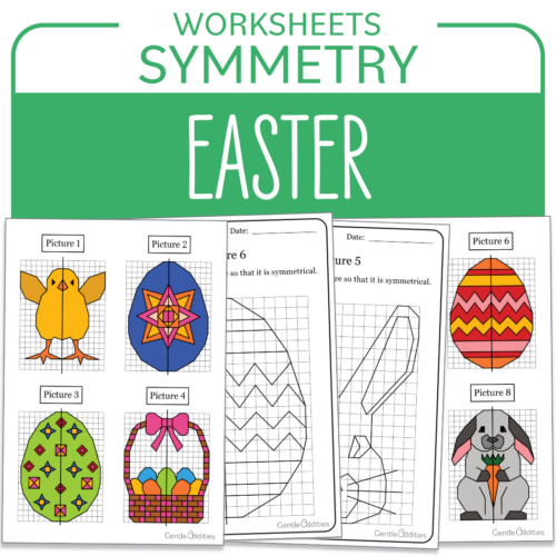 Easter Symmetry and Coloring Egg Bunny Chick | Made By Teachers