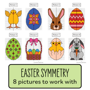 Easter Symmetry and Coloring Egg Bunny Chick | Made By Teachers