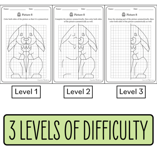 Easter Symmetry and Coloring Egg Bunny Chick | Made By Teachers