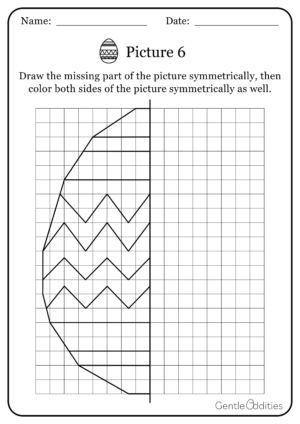 Easter Symmetry and Coloring Egg Bunny Chick | Made By Teachers