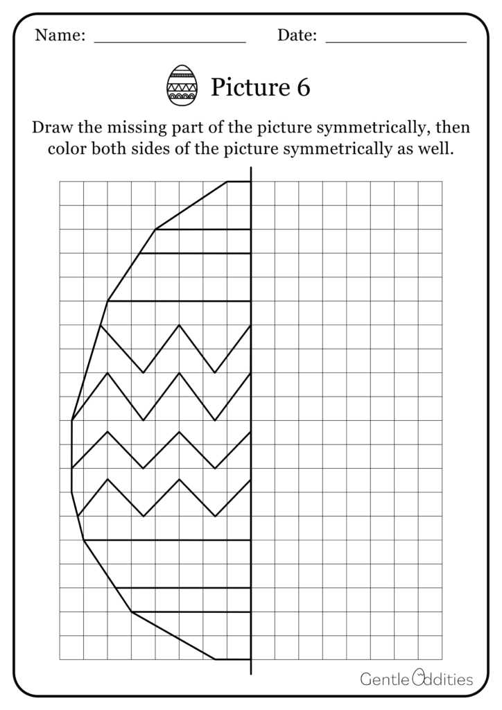 Easter Symmetry and Coloring Egg Bunny Chick | Made By Teachers