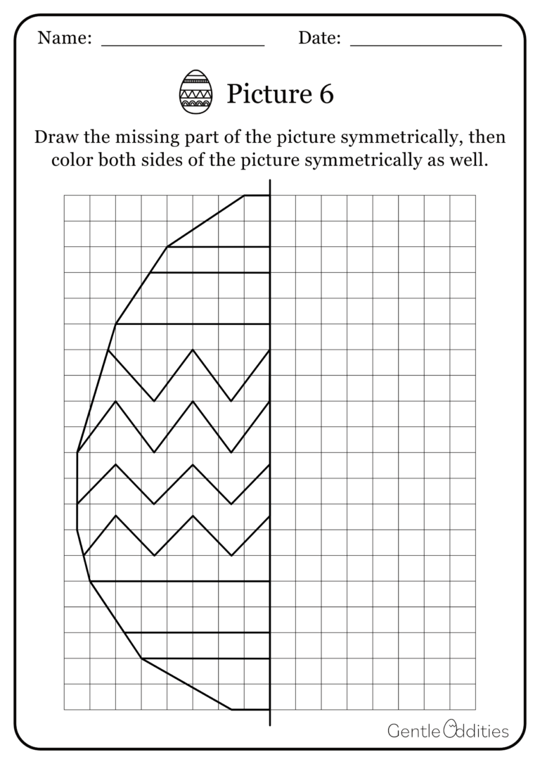 Easter Symmetry and Coloring Egg Bunny Chick | Made By Teachers