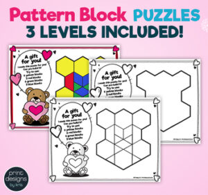 Pattern Block Puzzles • Math Shape Puzzles • February Winter Theme ...