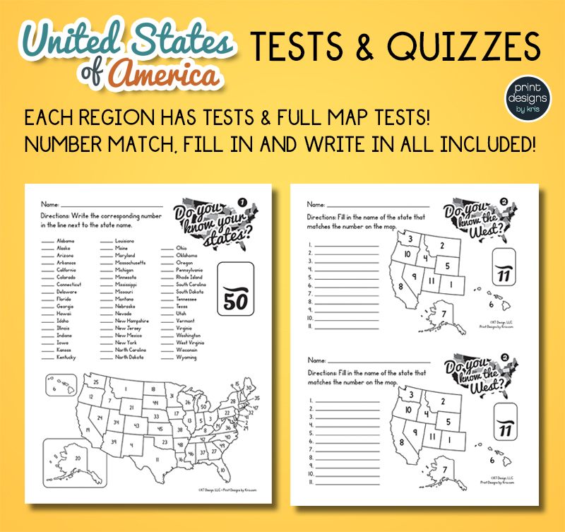United States Tests and Quizzes of Capitals, Abbreviations and More ...