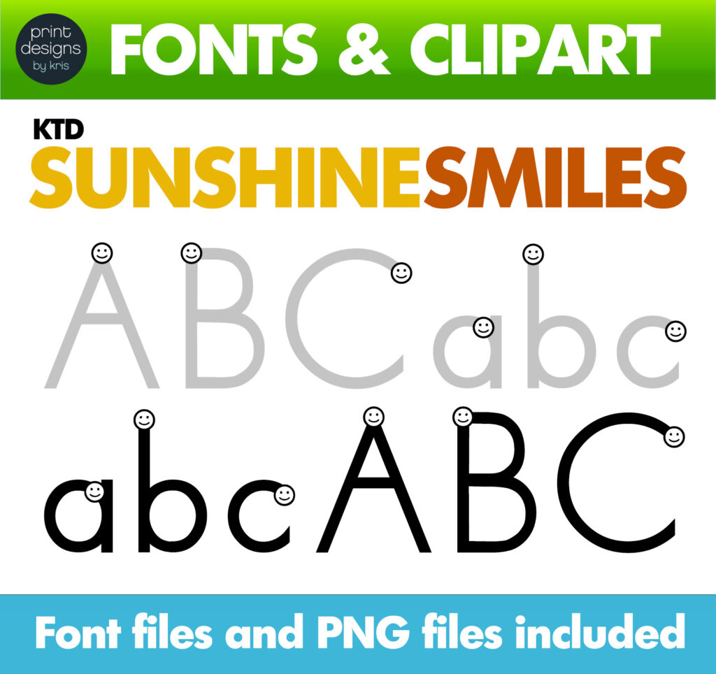 Letter Tracing Font - Learn to Write Font - KTD Sunshine Smiles | Made ...