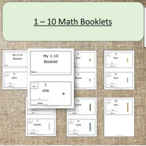 1 - 10 Booklets Math Work Montessori Numberal and Numbers | Made By ...