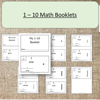 1 - 10 Booklets Math Work Montessori Numberal and Numbers | Made By ...