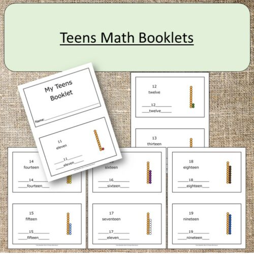 Teens Booklets Math Numerals and Numbers Montessori | Made By Teachers