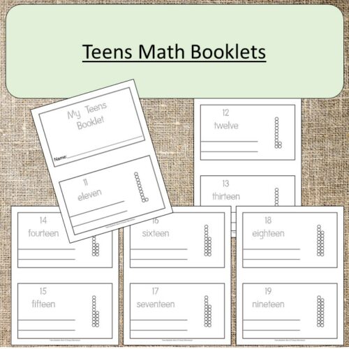 Teens Booklets Math Numerals and Numbers Montessori | Made By Teachers