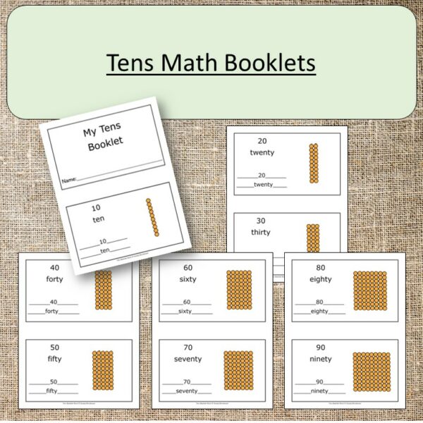 Tens Booklet Math Numerals and Numbers Montessori | Made By Teachers