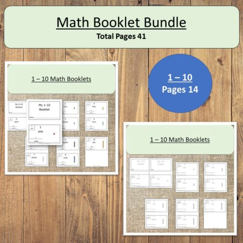 Math Booklet Bundle Montessori 1-10, Teens, Tens, and Hundreds ...