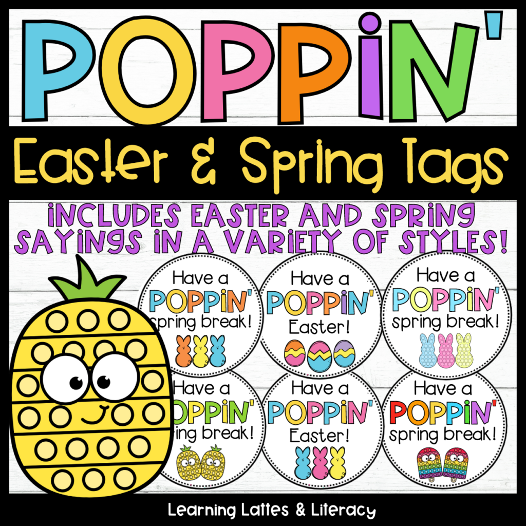 Poppin Easter Tags Poppin Spring Break Tags Peep Bunny Popit Fidget ...