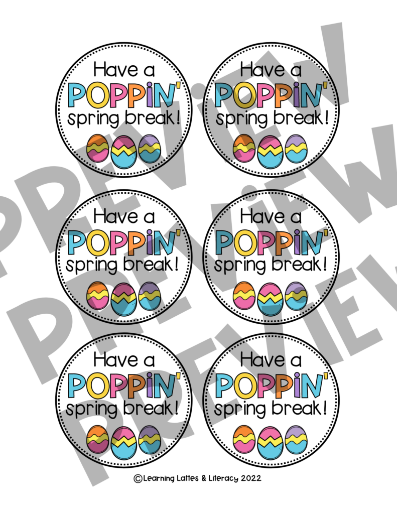 Poppin Easter Tags Poppin Spring Break Tags Peep Bunny Popit Fidget ...