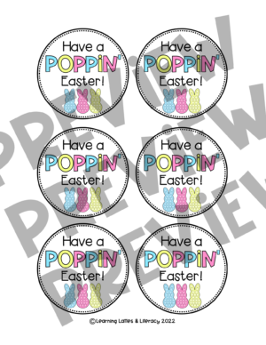 Poppin Easter Tags Poppin Spring Break Tags Peep Bunny Popit Fidget ...