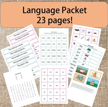 Language Packet Montessori preschool homeschool kindergarten | Made By ...