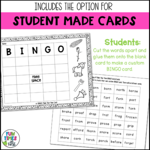 R Controlled Vowels Bingo Games for OR - Bossy OR No Prep Phonics Games ...
