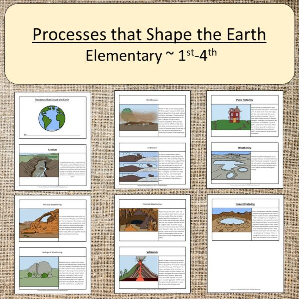 Processes that Shape the Earth Elementary Montessori Homeschool | Made ...