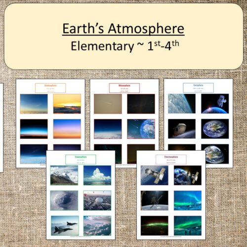 Layers of Earth's Atmosphere Elementary Homeschool Montessori | Made By ...