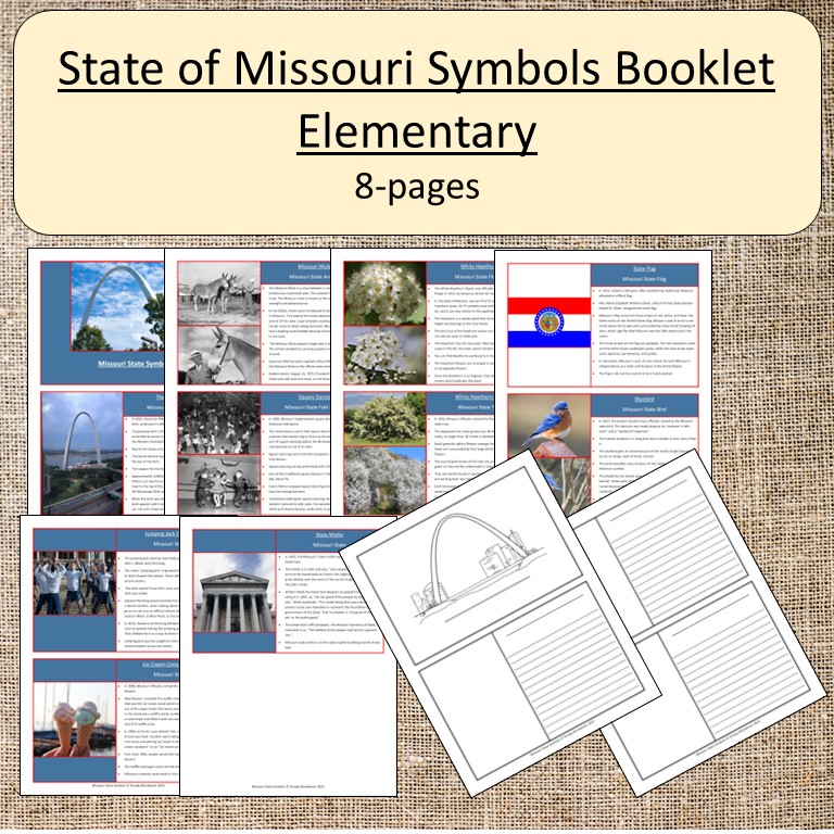 State of Missouri Symbols Booklet Elementary Montessori Homeschool ...