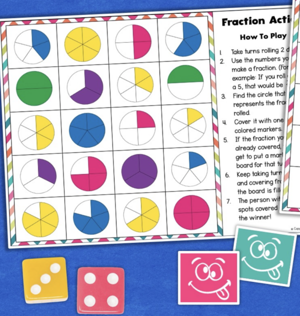 Fractions Games 3rd Grade Identifying & Comparing Fractions Math ...
