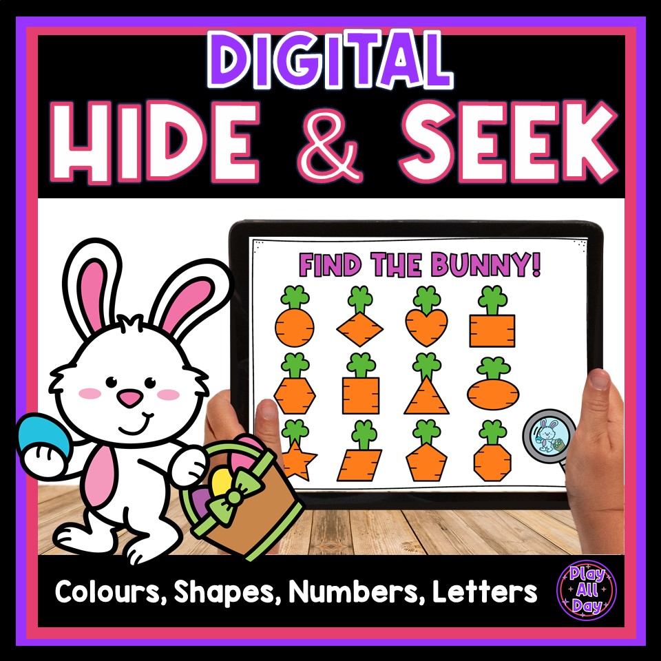 Easter Digital Hide & Seek | Find the Easter Bunny | Letters Numbers ...