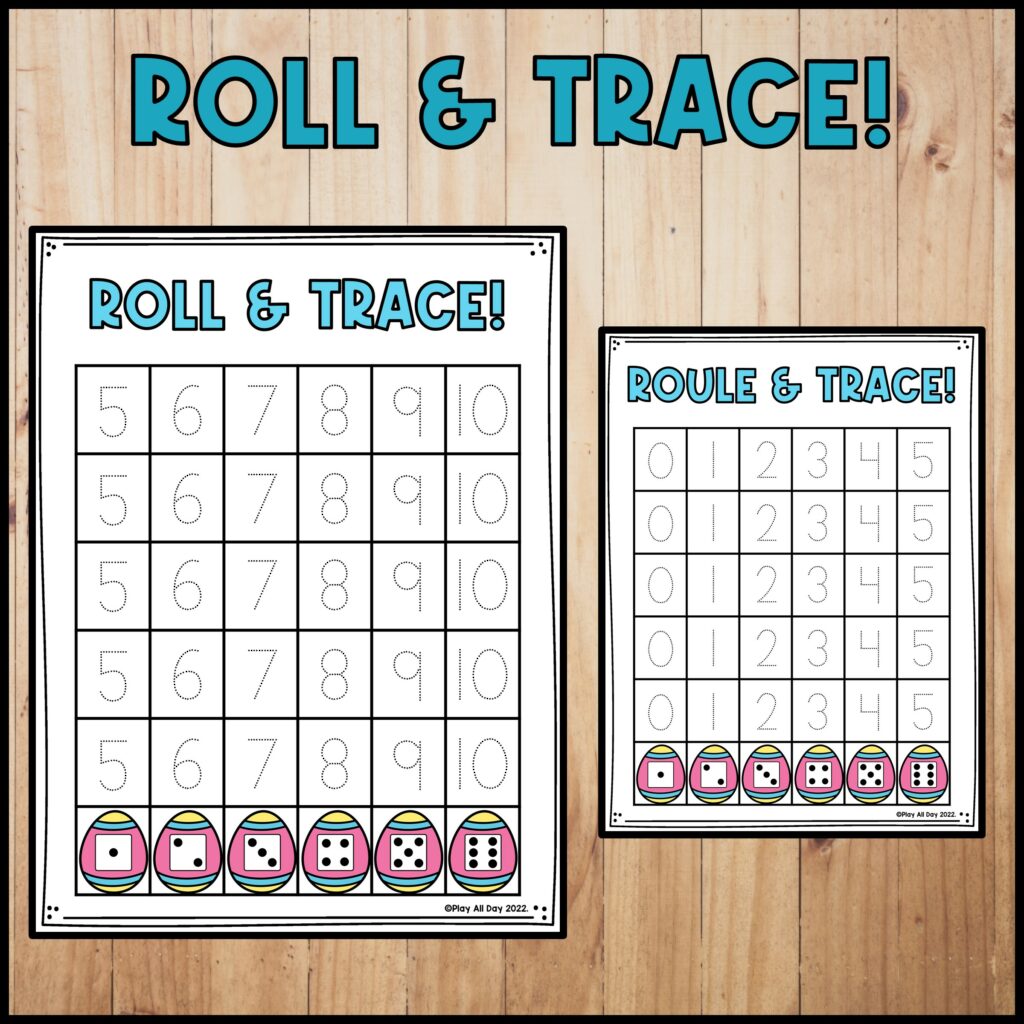 Easter Printing Practice | Roll and Trace | Roll and Write | Letters ...