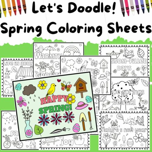 Spring Coloring Fun: Quotes and Doodles for Kids | Made By Teachers