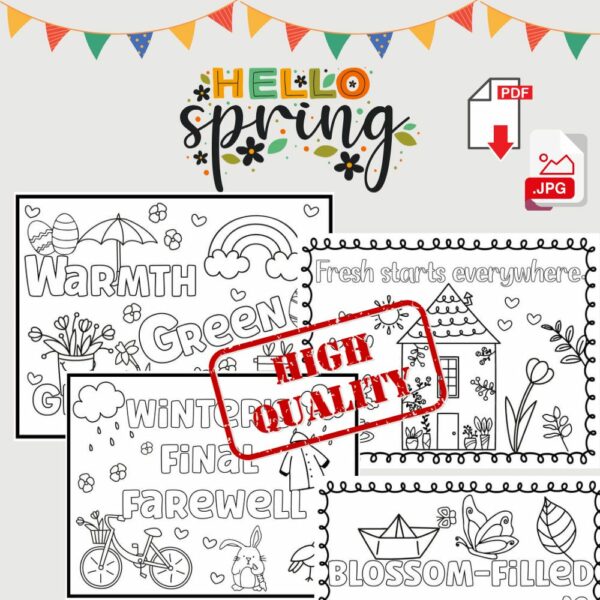 Spring Coloring Fun: Quotes and Doodles for Kids | Made By Teachers