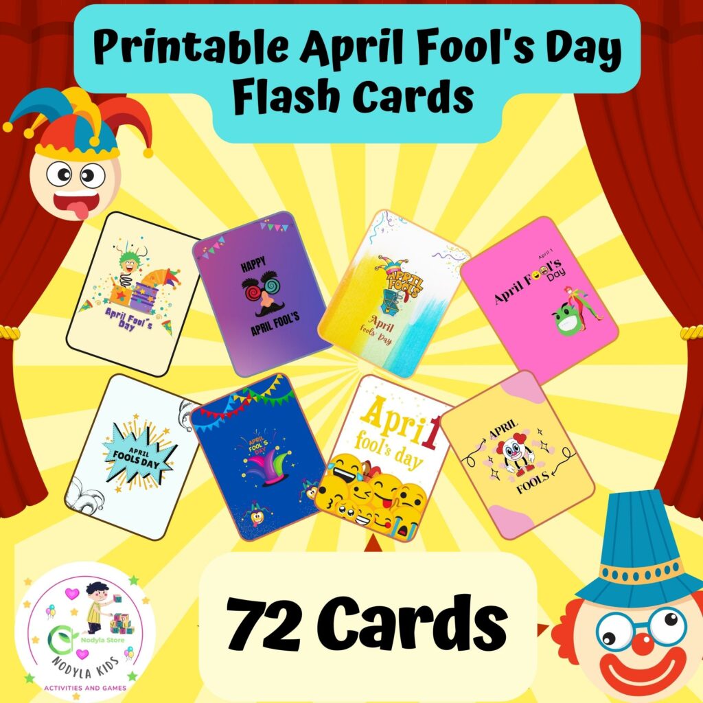 Printable April Fool's Day Flash Cards | April Activities - Made By ...