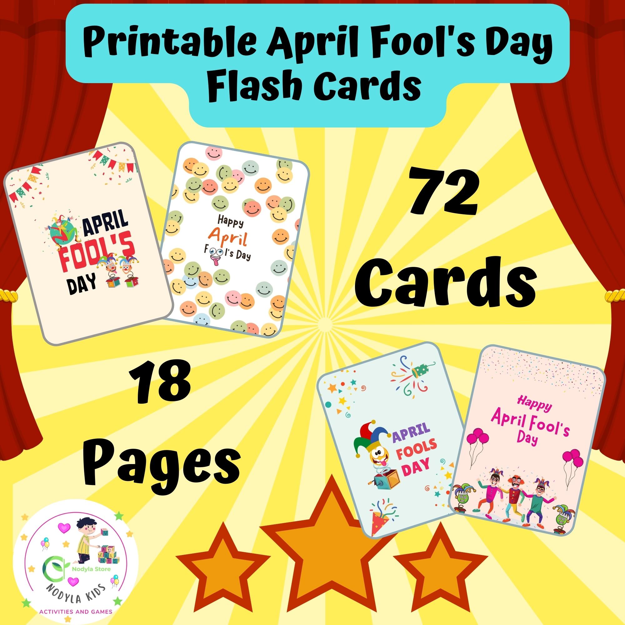 Printable April Fool's Day Flash Cards | April Activities | Made By ...