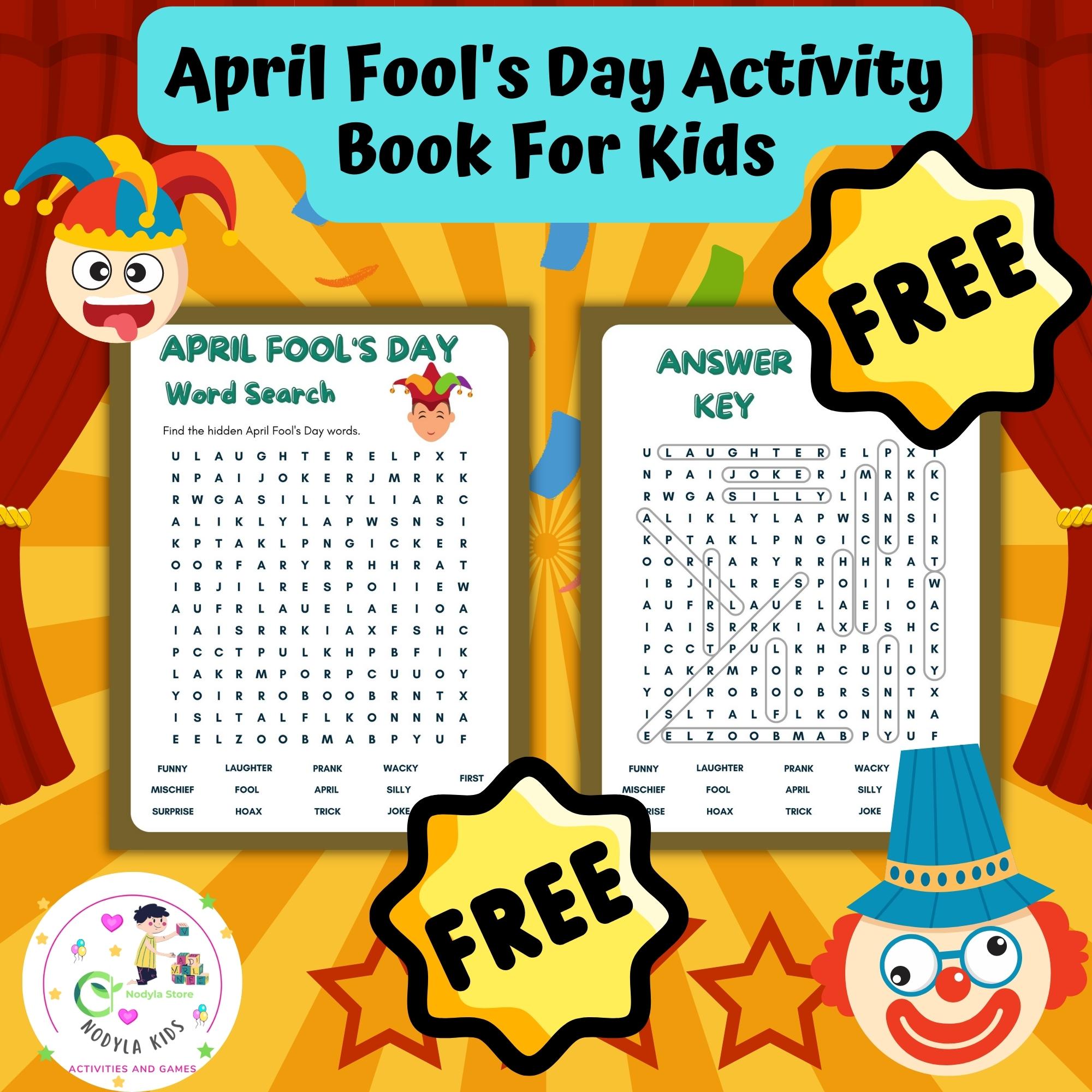 April Fool's Day Activity Book For Kids | April Activities - Free ...