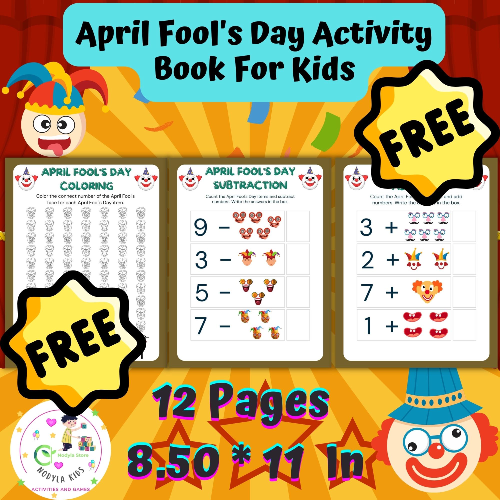 April Fool's Day Activity Book For Kids | April Activities - Free ...