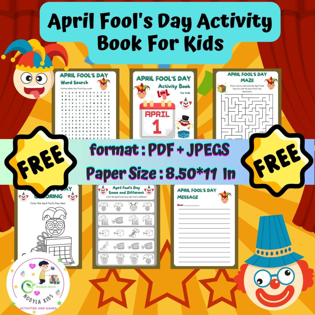 April Fool's Day Activity Book For Kids | April Activities - Free | Made By Teachers
