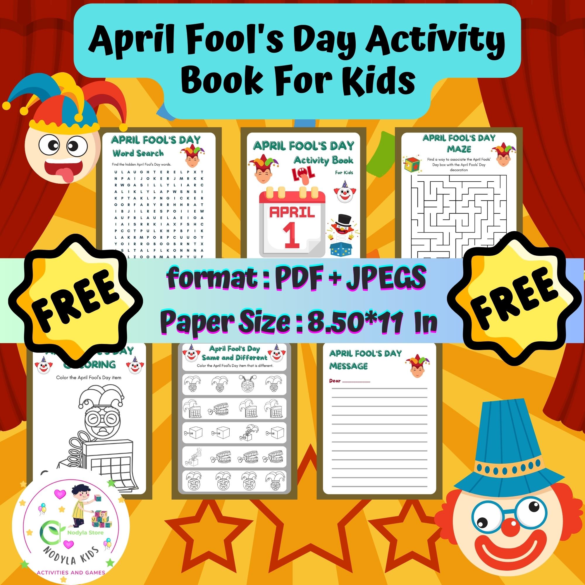April Fool's Day Activity Book For Kids | April Activities - Free ...