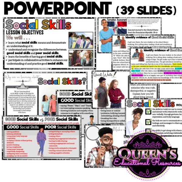Social Skills Lesson, PowerPoint, and Activity Worksheets | Made By ...