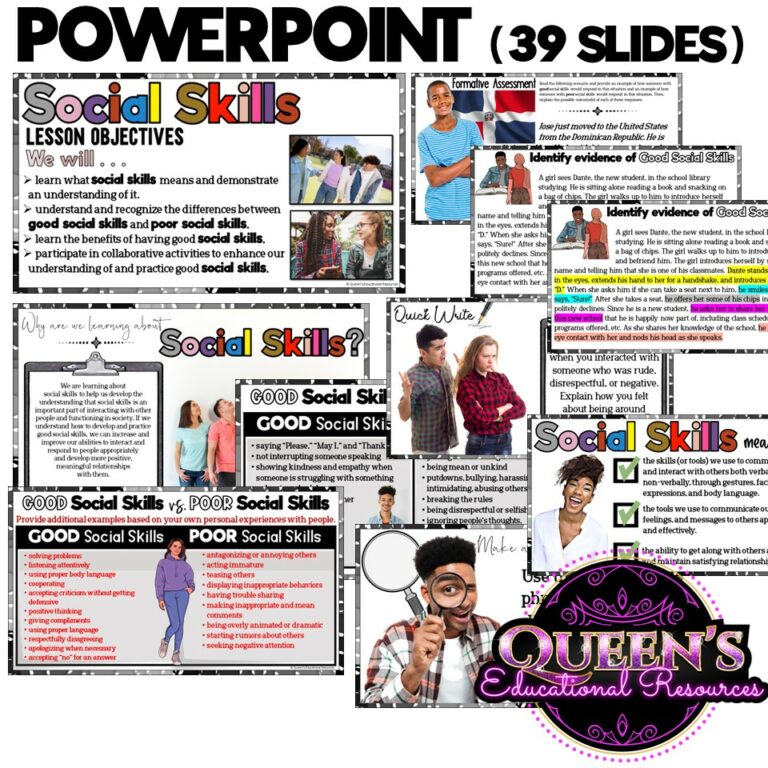 Social Skills Lesson, PowerPoint, and Activity Worksheets | Made By ...