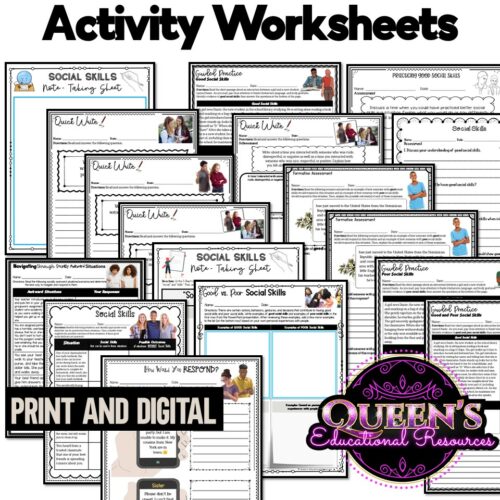 Social Skills Lesson, PowerPoint, and Activity Worksheets | Made By ...