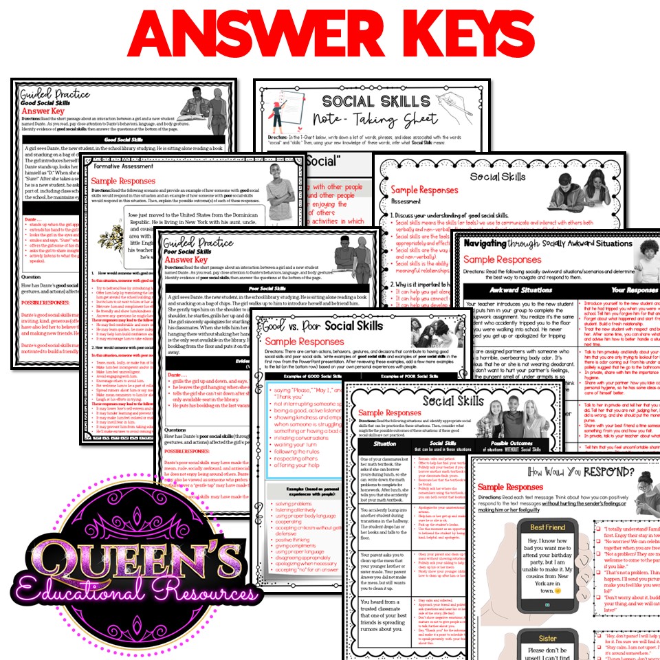 Social Skills Lesson, PowerPoint, and Activity Worksheets | Made By ...