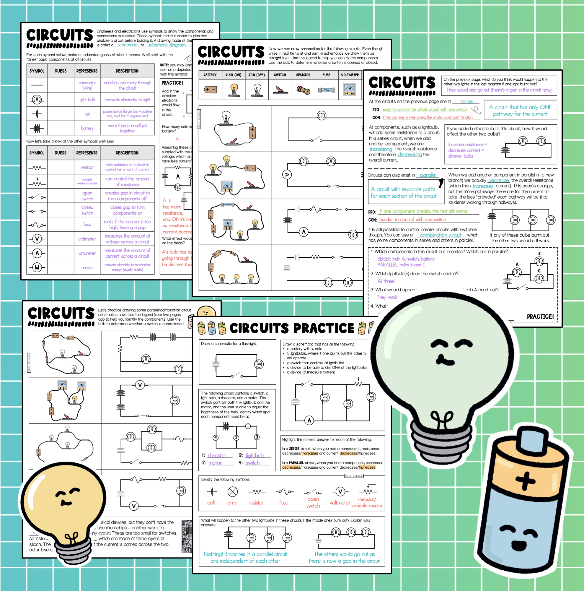 Circuits and Schematics Notes & Practice | Made By Teachers