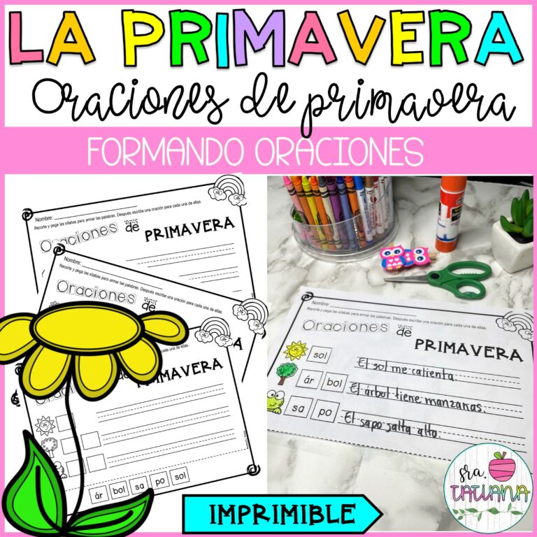 La primavera | Oraciones de Primavera | Silabas | Spring Season in ...