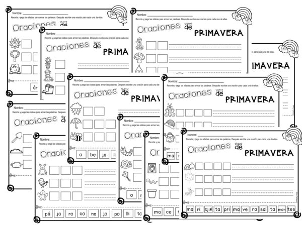 La primavera | Oraciones de Primavera | Silabas | Spring Season in ...