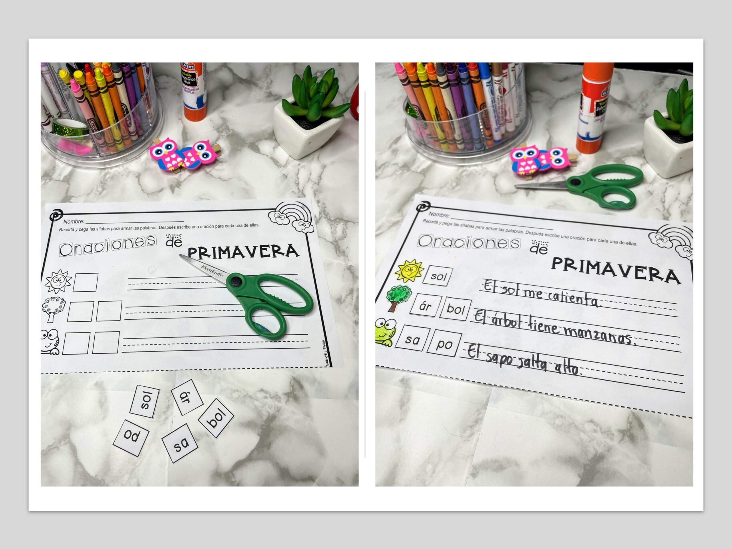 La primavera | Oraciones de Primavera | Silabas | Spring Season in ...