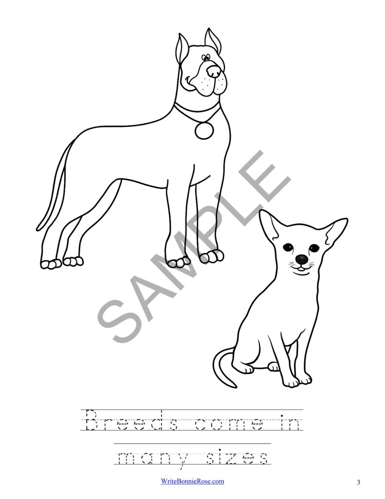 Learning About Dog Breeds Coloring Book - Level A | Made By Teachers