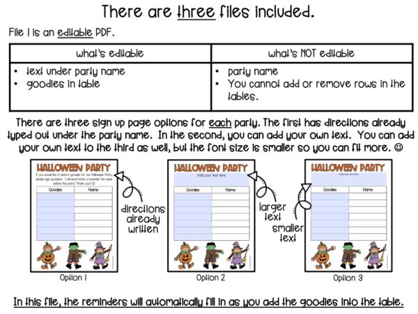 EDITABLE Class Party Sign Up Sheets & Reminders | Made By Teachers