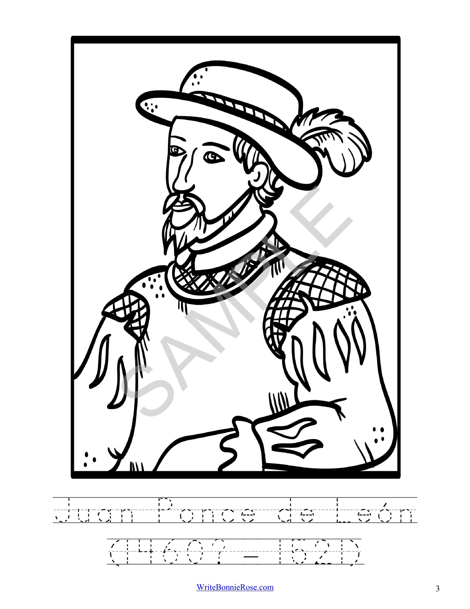 Ponce de Leon Coloring Book-Level B | Made By Teachers