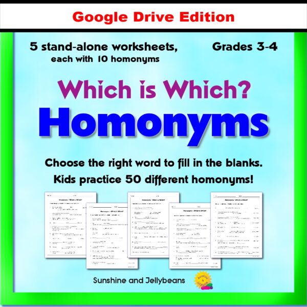 50 Homonyms - Sound-Alike Words - Grades 3-4 - Which is Which? - Google ...