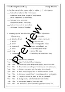 "Nate the Great and the Boring Beach Bag" worksheets | Made By Teachers