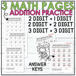 Spring Math Mystery Picture | Addition Cut and Paste Activity - Made By ...