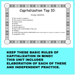 CAPITALIZATION IN THE PRIMARY GRADES LESSONS & PRACTICE WORKSHEETS ...
