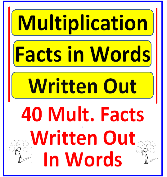 Multiplication Facts in Words (40 Examples Written Out) | Made By Teachers